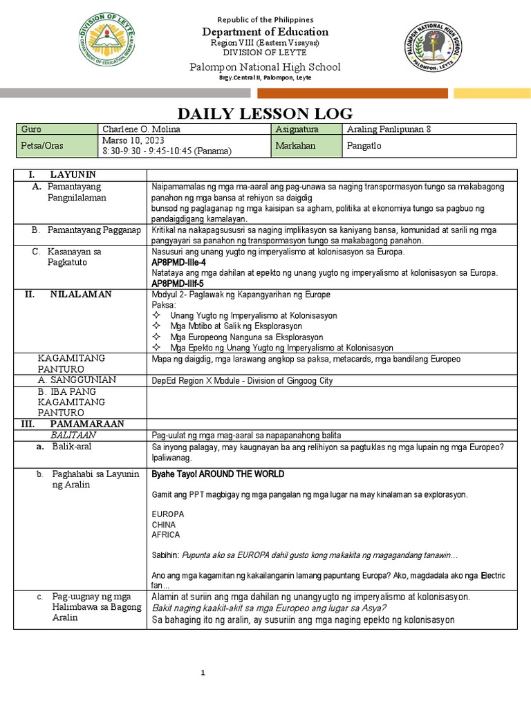 DLL AP8 Q3 Friday Panama | PDF