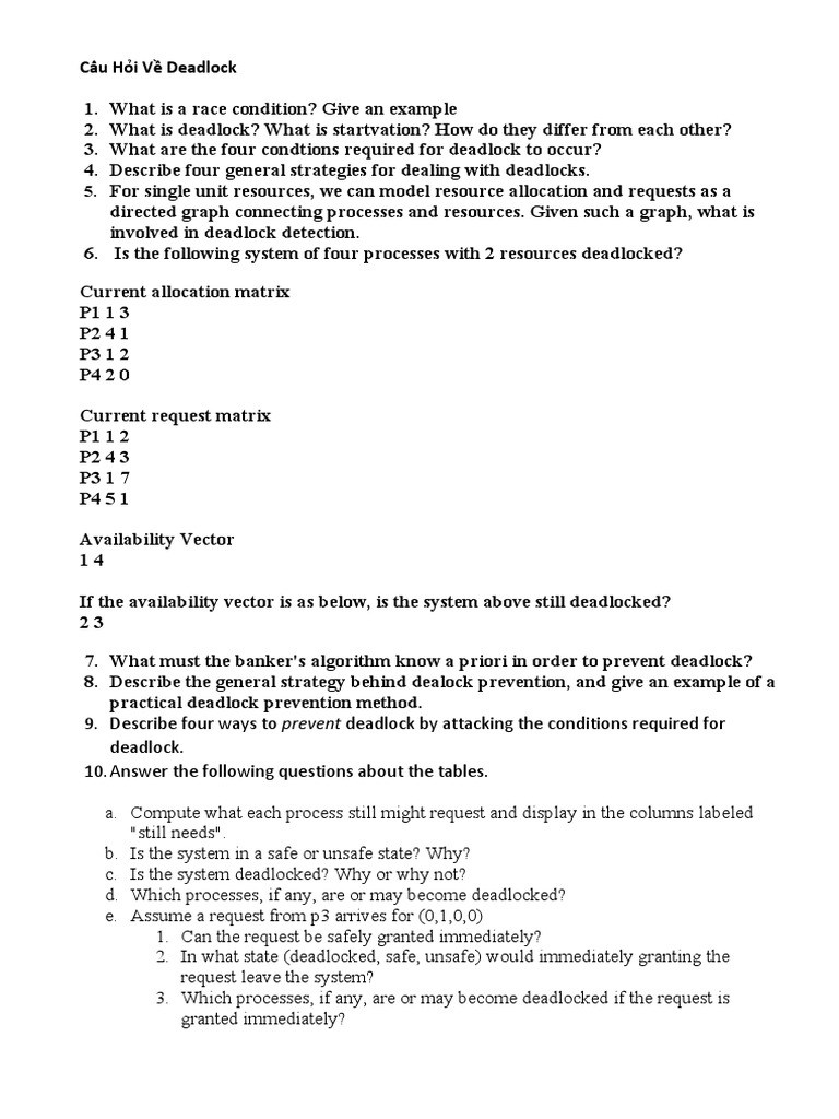 BT2 Deadlock | PDF | Operating System Technology | Concurrent Computing