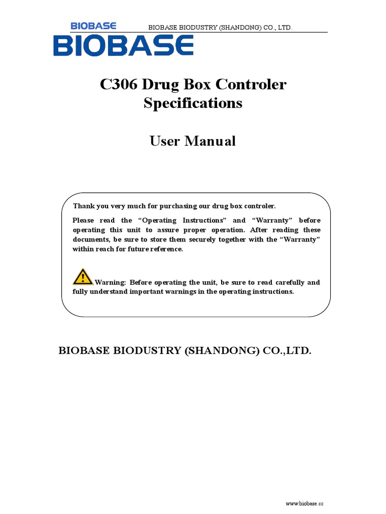 C306 Drug Box Controler Specifications ForBXC-V650M | PDF ...