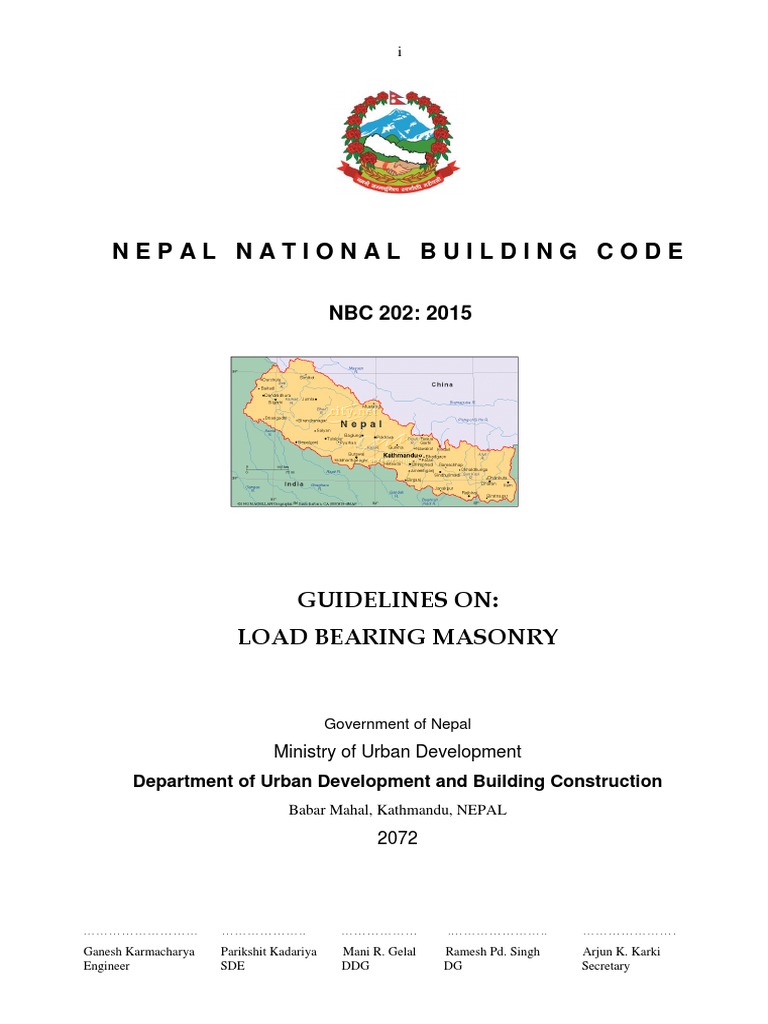 NBC 202: Load Bearing Masonry Guidelines | PDF | Masonry | Concrete