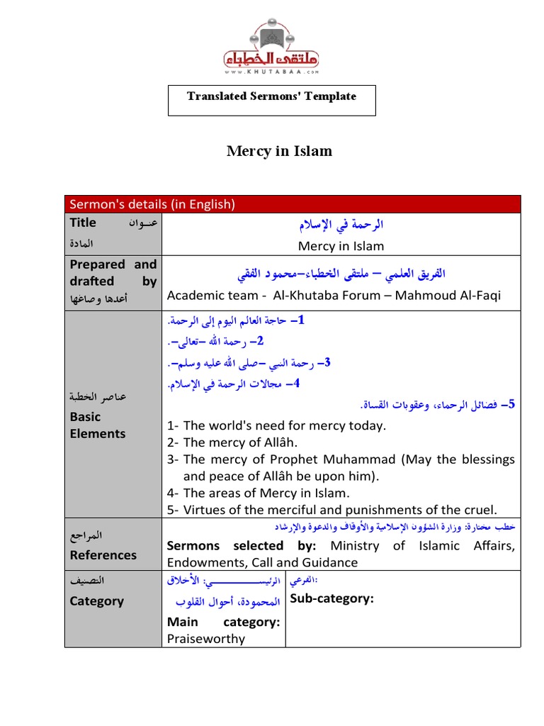 Mercy in Islam EN | PDF | Muhammad | Allah