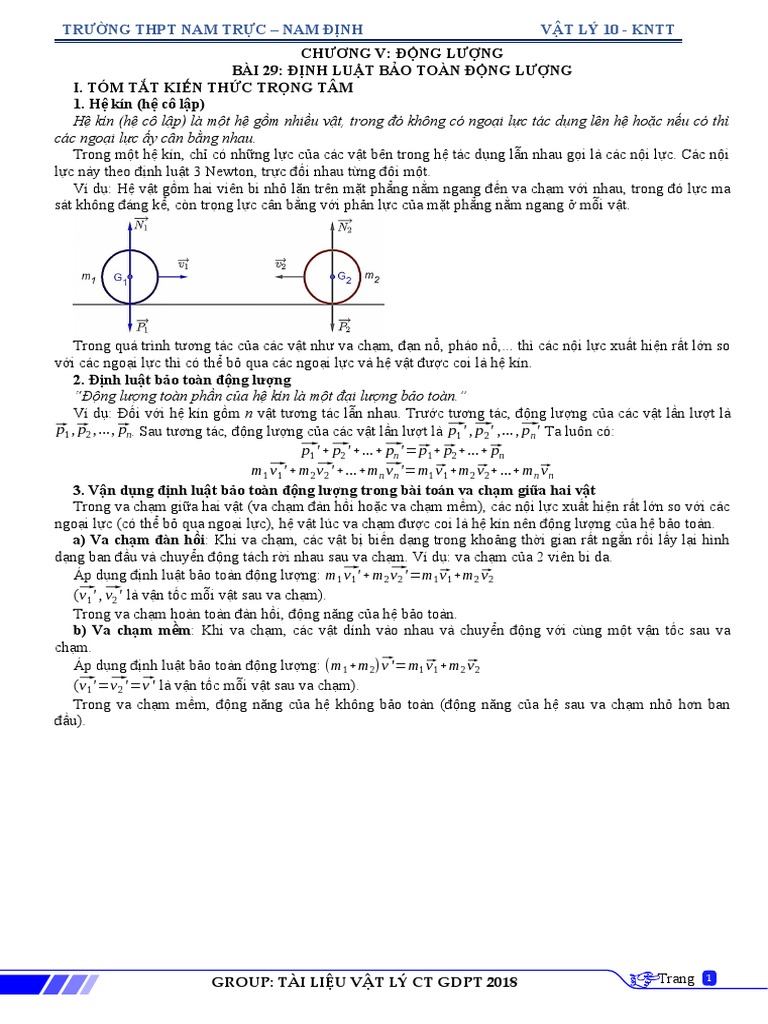 Bai 29. Dinh Luat Bao Toan Dong Luong | PDF