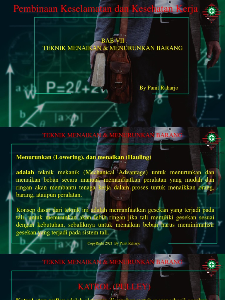 Teknik Menaikan & Menurunkan Barang: Bab Vii | PDF