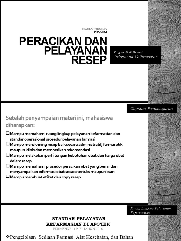 Peracikan & Pelayanan Resep - UNS | PDF | Pengembangan Diri | Sains ...