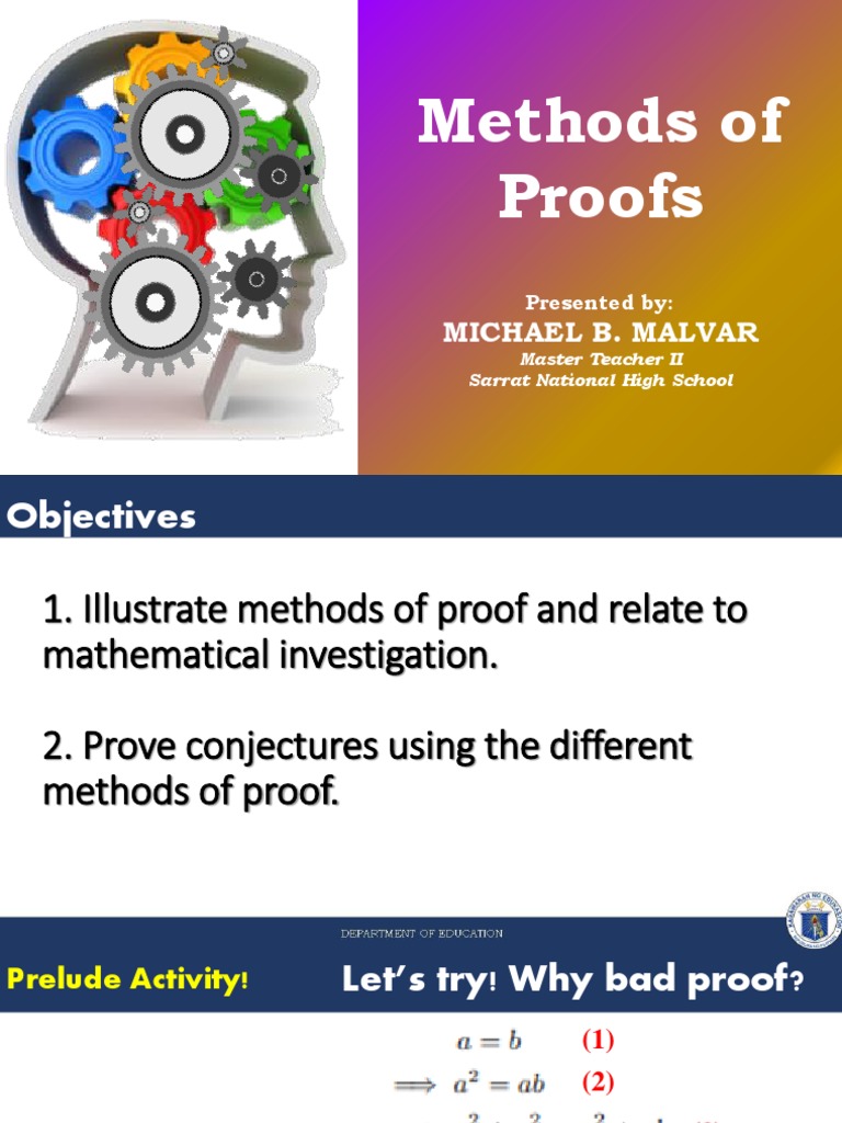Session 5_Methods of Proof (Michael B. Malvar) | PDF | Mathematical ...