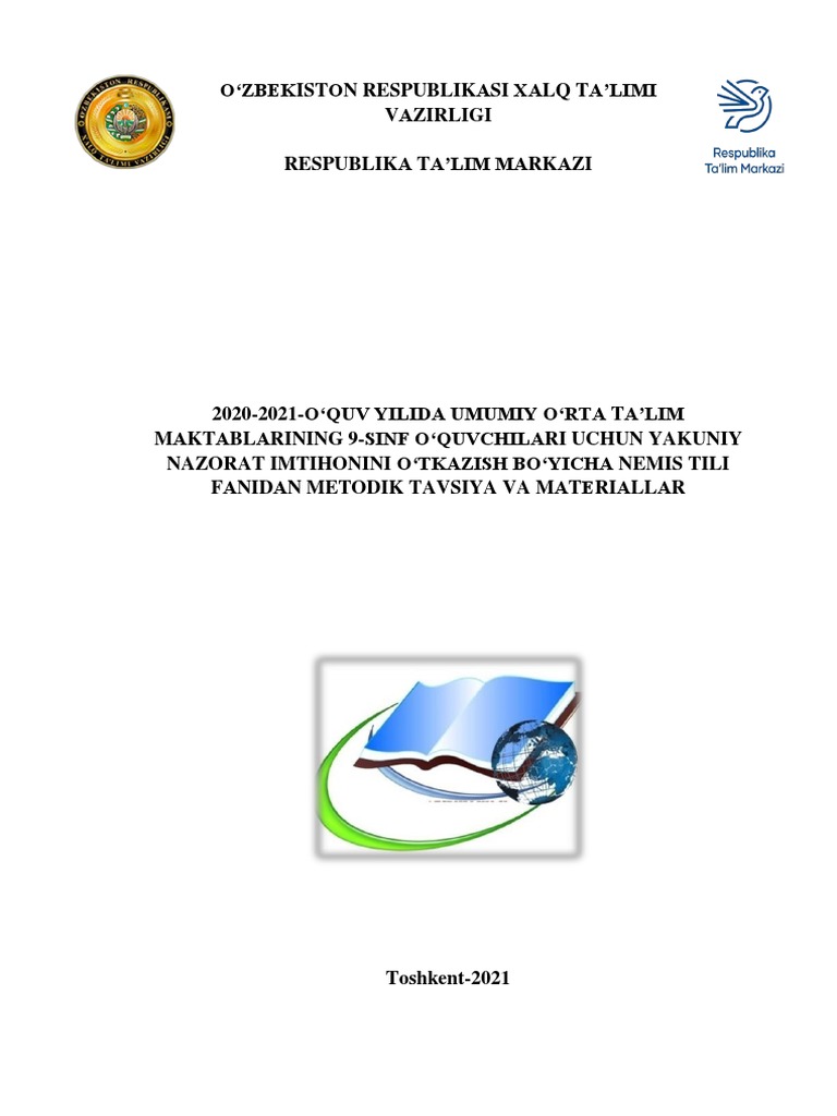 Nemis Tili 9 Imtihon 2021 | PDF