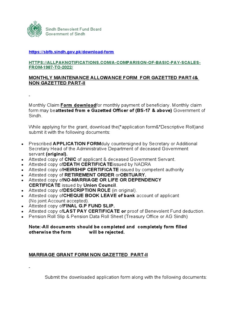 Sindh Benevolent Fund Board | PDF