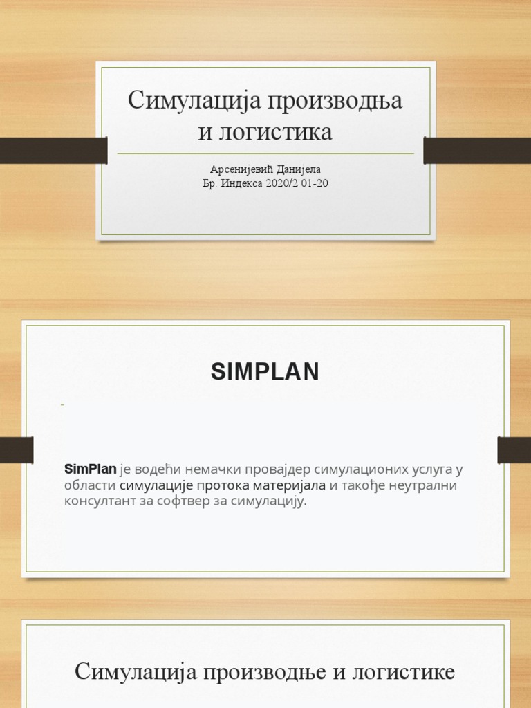 Plant Simulacion - Simplan | PDF