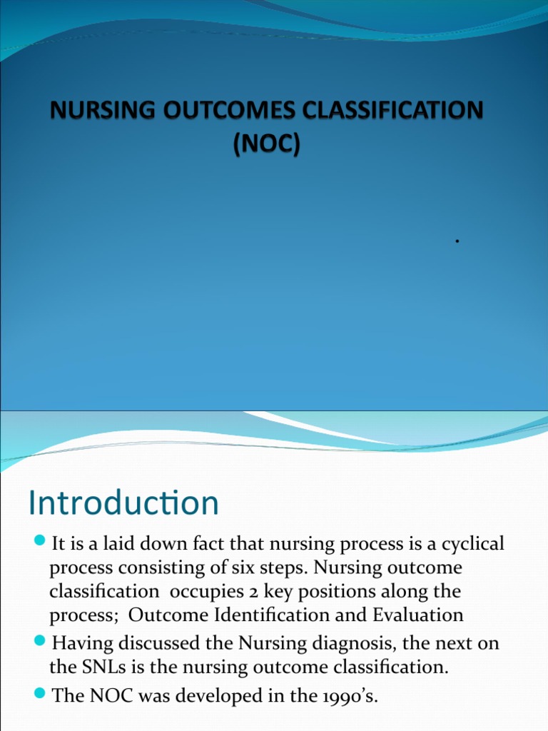 5 Nursing Outcome Classification | PDF