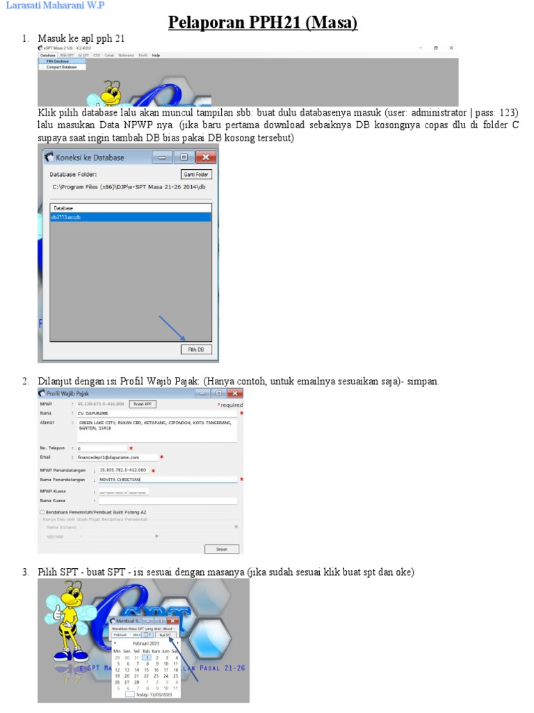 Langkah Pelaporan PPH21 | PDF