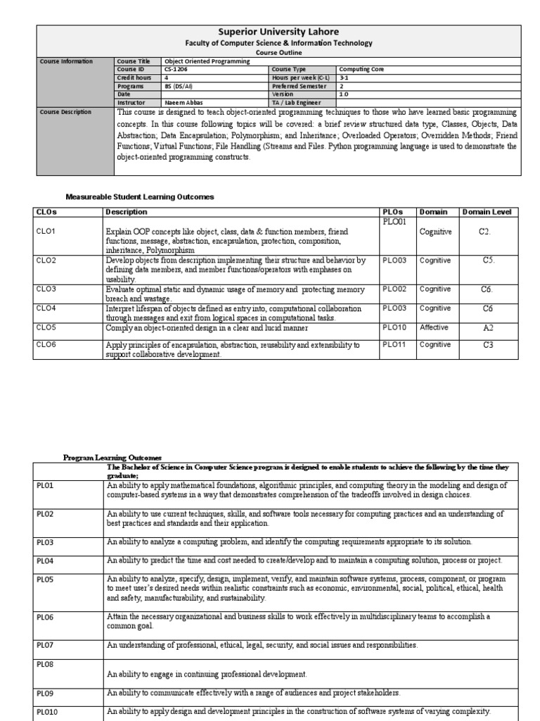 Object Oriented Programming Pdf Method Computer Programming Programming 7837