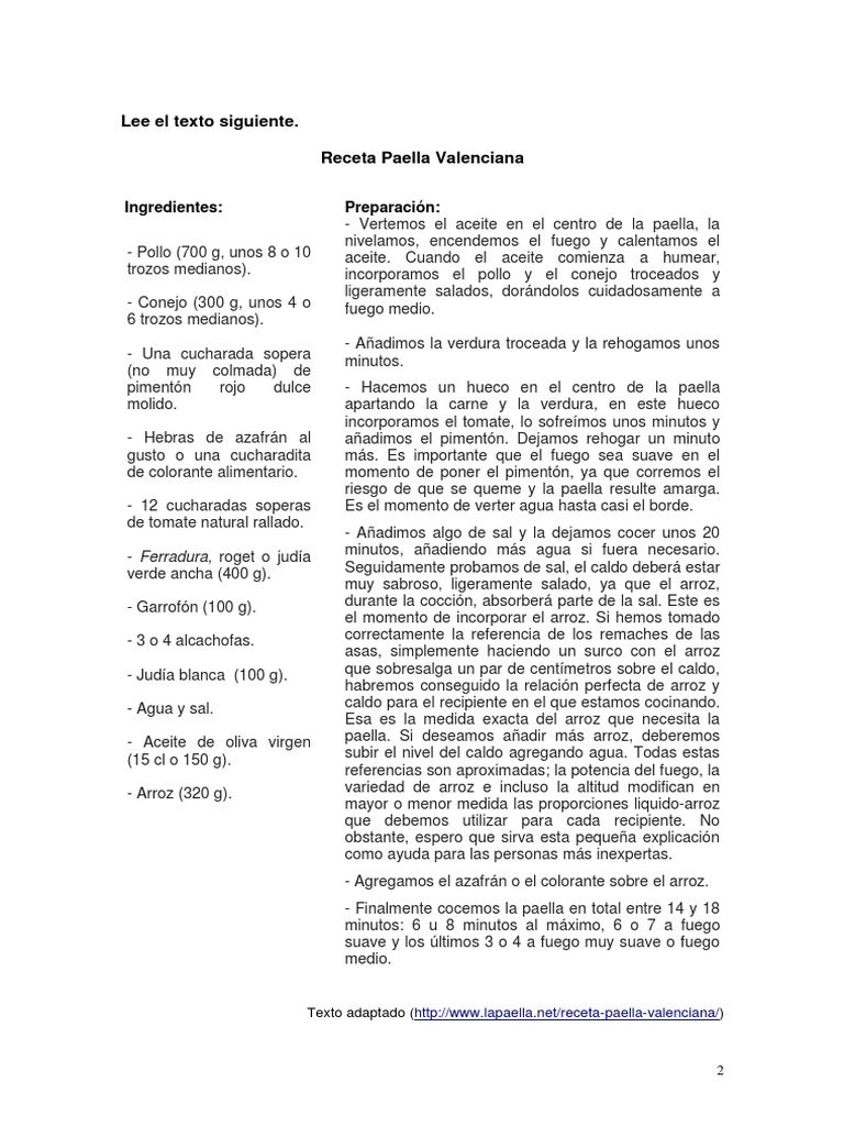 PAELLA | PDF | Cocina mediterranea | Cocina asiática