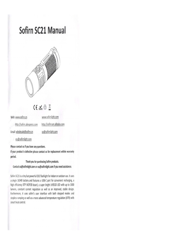 Zeroair Reviews Sofirn sc21 Man | PDF