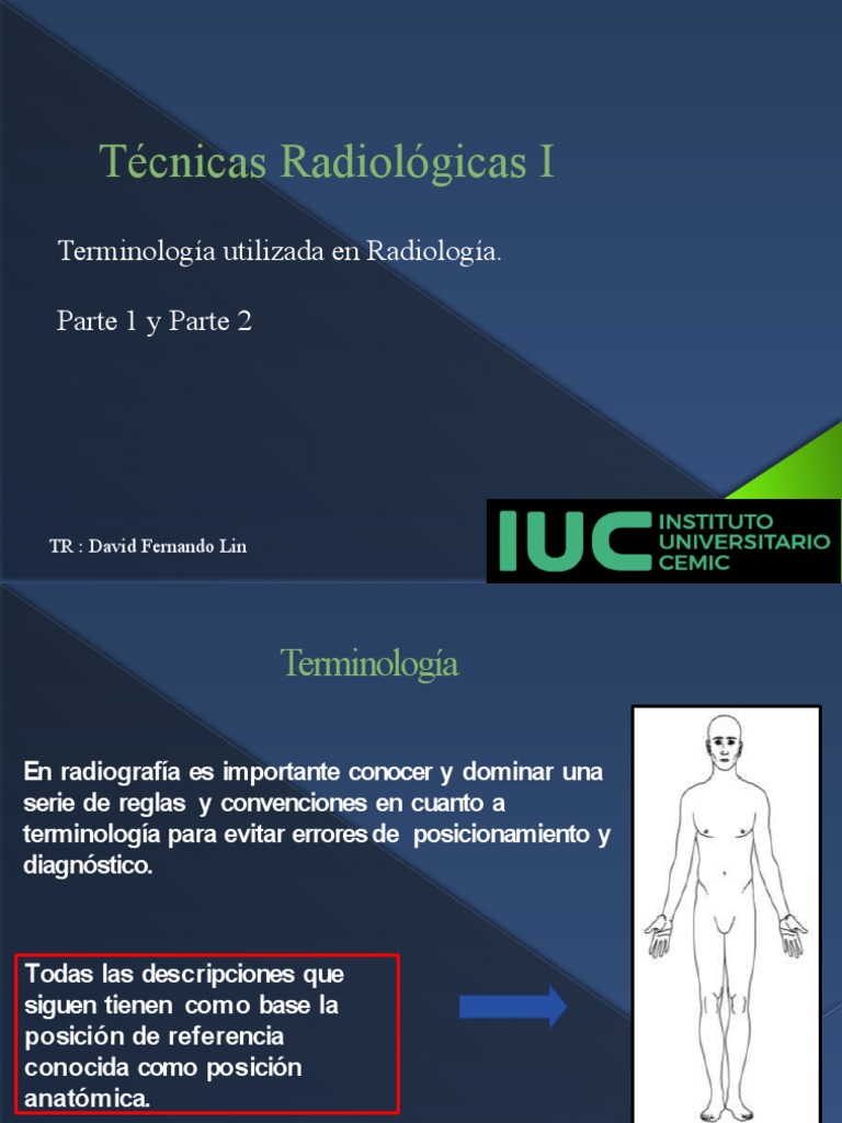 Técnicas Radiológicas I: Terminología Utilizada en Radiología. Parte 1 ...