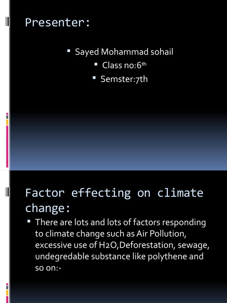 Factors Affecting Climate Change | PDF | Climate Change | Natural ...