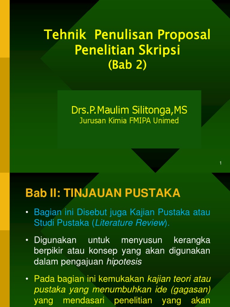3.tehnik Penulisan Proposal (Bab 2) | PDF
