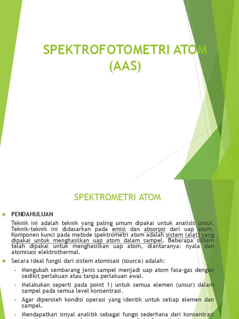 Spektrofotometri Atom: Prinsip dan Aplikasi | PDF | Metode & Bahan Ajar | Sains & Matematika