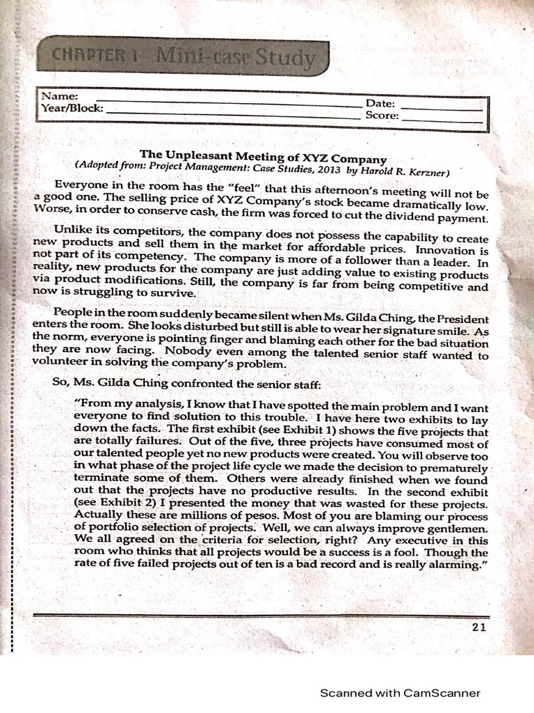 PROMGT Mini Case Study | PDF