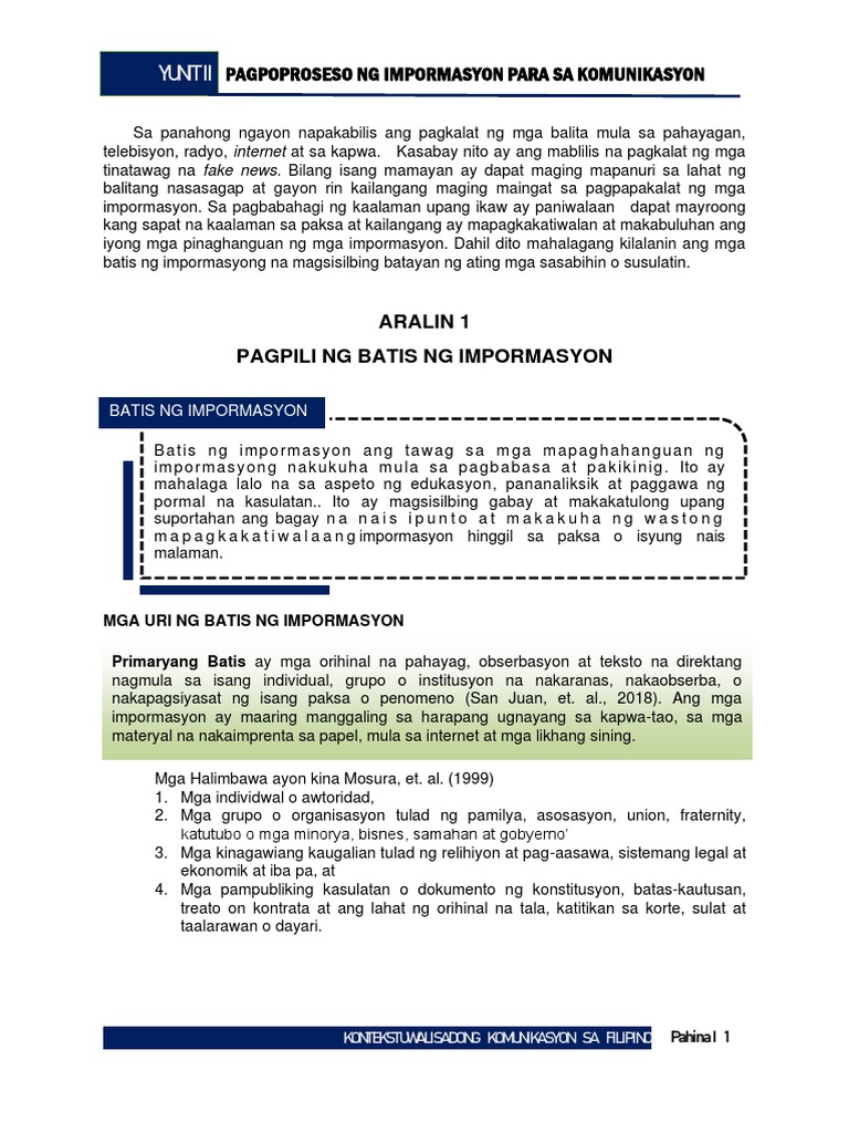 Fil 101 Module 2 | PDF