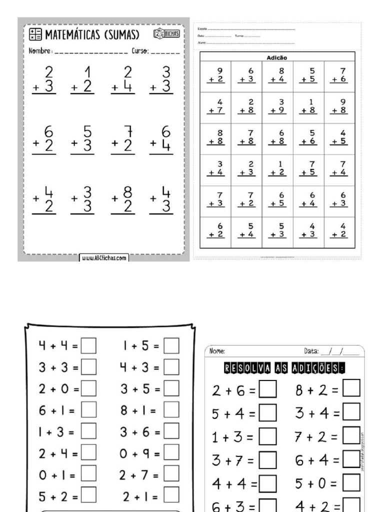 Restas y Sumas Hasta 20 | PDF