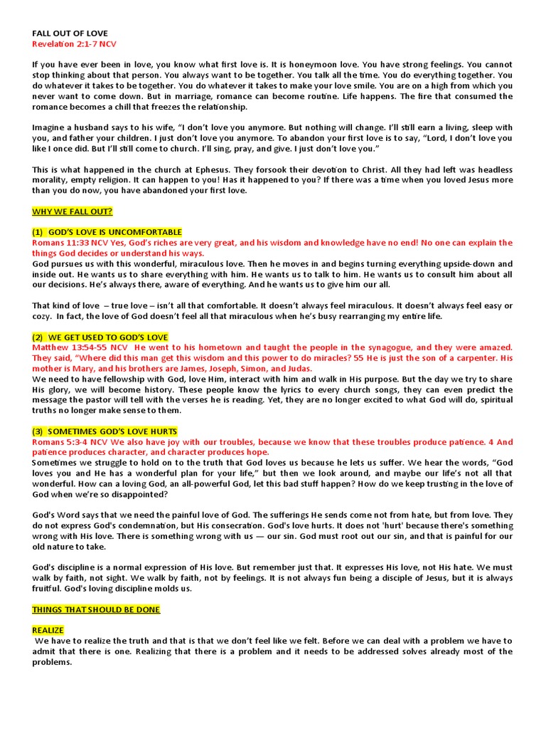 Losing Our First Love: Understanding Why Relationships Grow Cold and ...