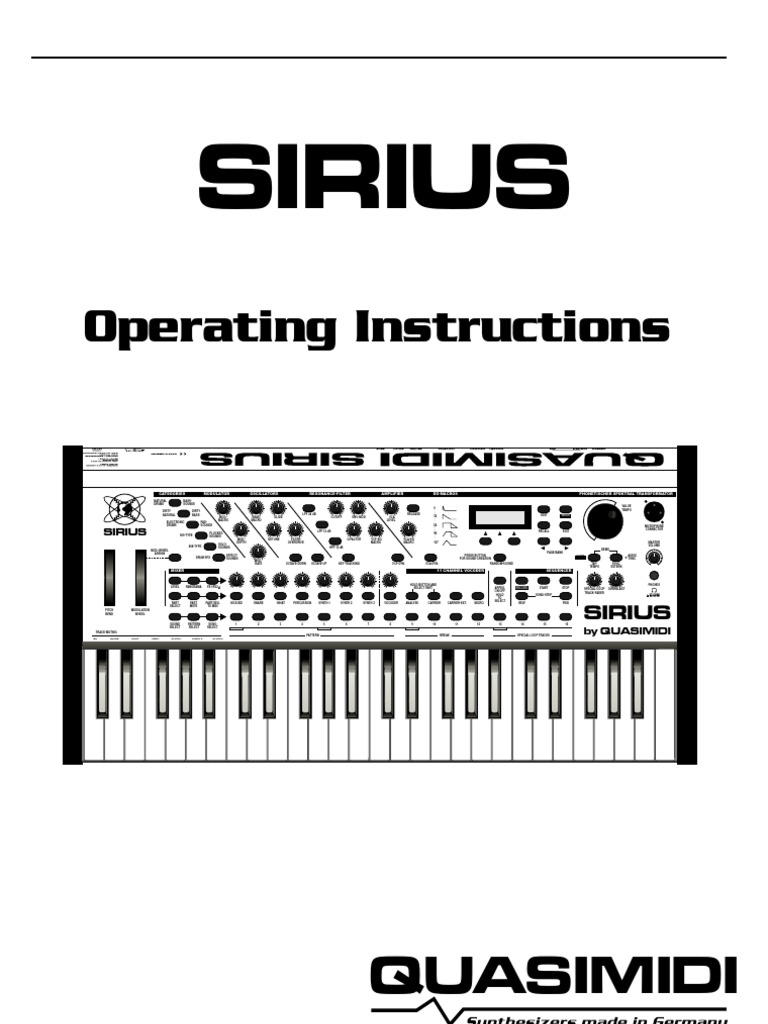 Sirius Manual | PDF