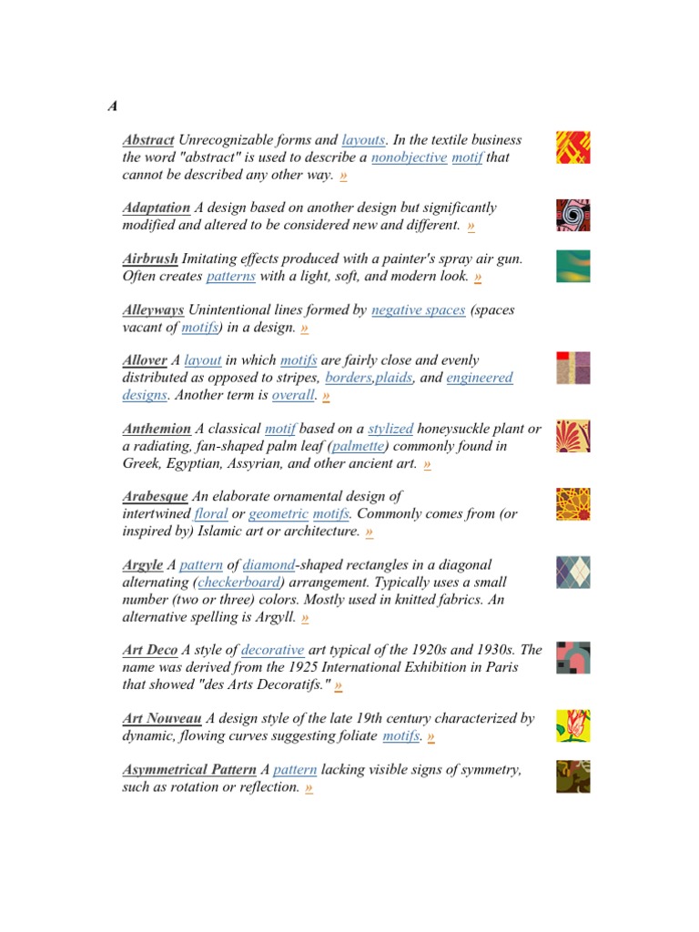 Pattern Glossary | Pattern | Weaving