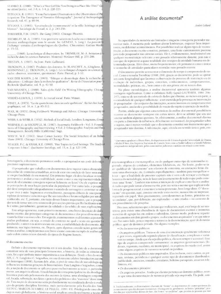 Aula 10 Cellard A Análise Documental | PDF