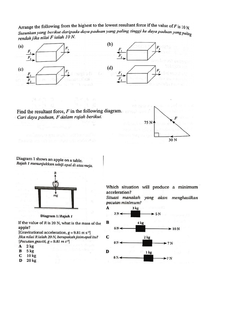 1.1 Resultant Force WS1 | PDF 1.1 Resultant Force WS1 | PDF