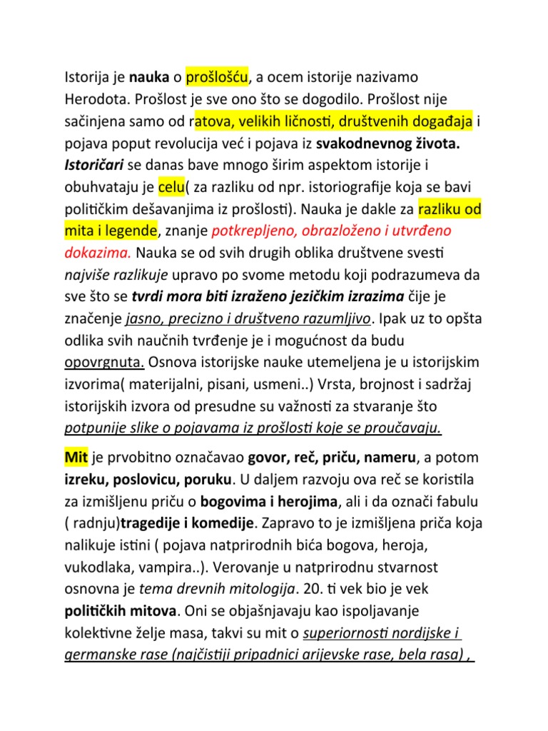 Istoričari Se Danas Bave Mnogo Širim Aspektom Istorije I: Potkrepljeno ...