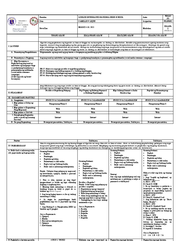 DLL FIL 8 3RD wk4 | PDF