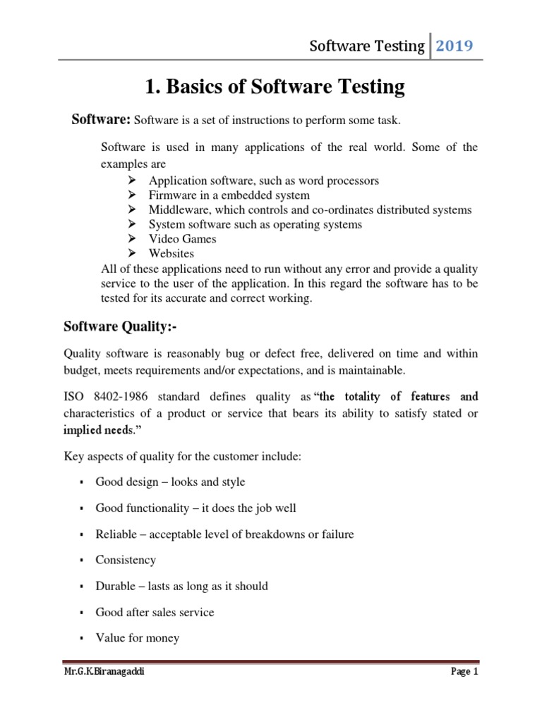 Basics of Software Testing | Descargar gratis PDF | Software Testing ... Basics of Software Testing | Descargar gratis PDF | Software Testing ...