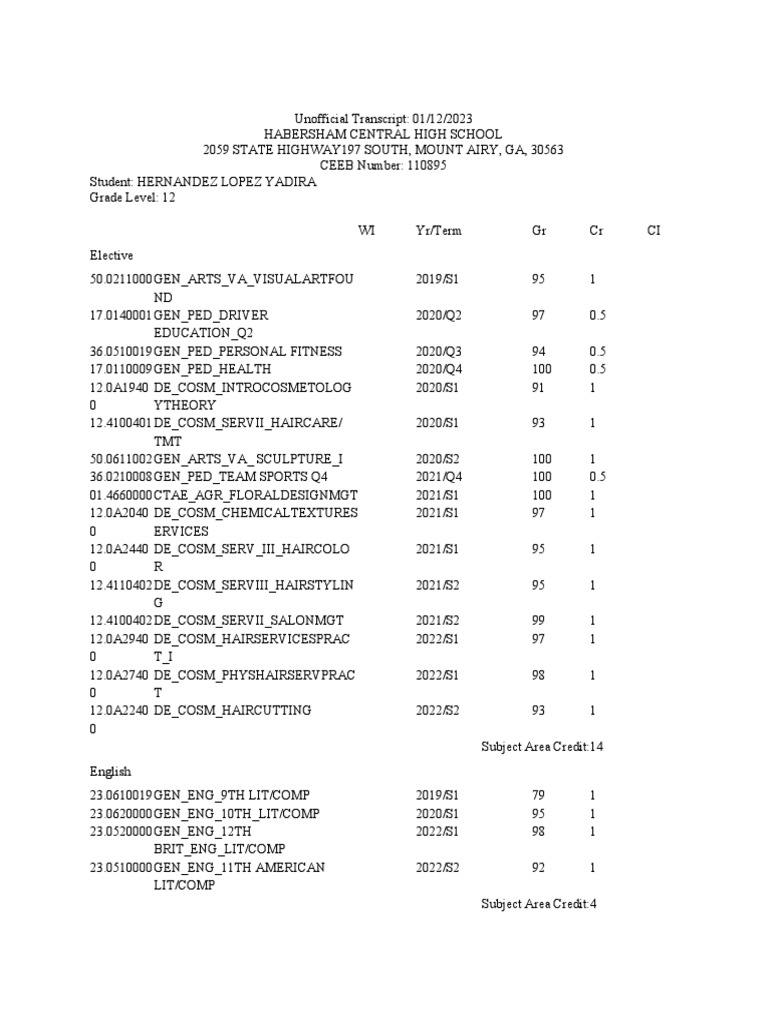 Transcript | PDF | Educational Stages
