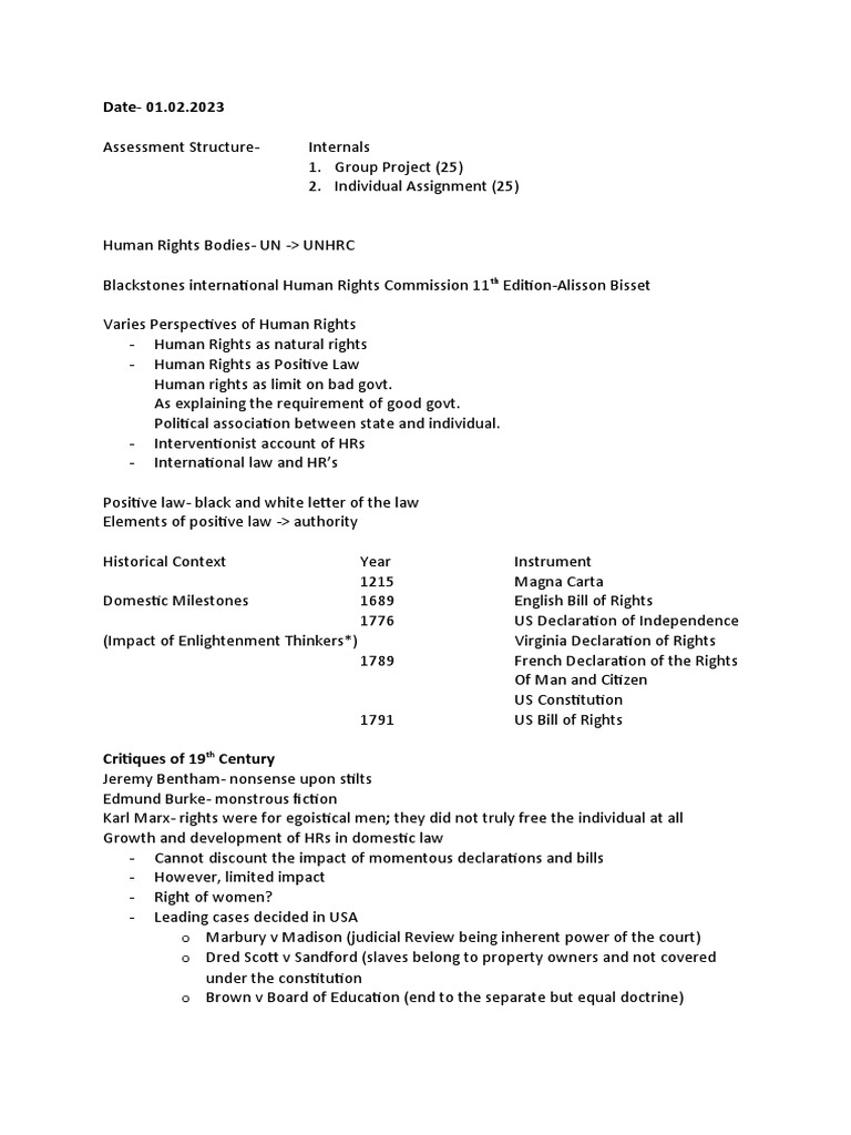 HRLT | PDF | Human Rights | Treaty