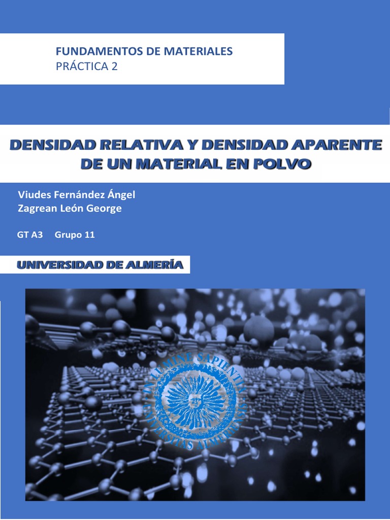 Densidad Relativa y Densidad Aparente de Un Material en Polvo | PDF ...
