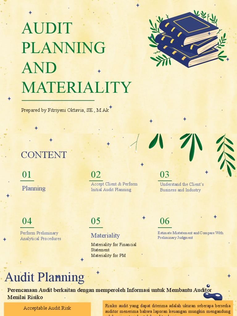 Audit Planning and Materiality Overview | PDF | Audit | Financial Audit
