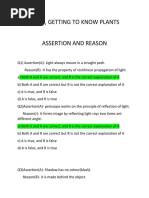 TISSUES (Assertion & Reason) | PDF | Social Science | Wellness