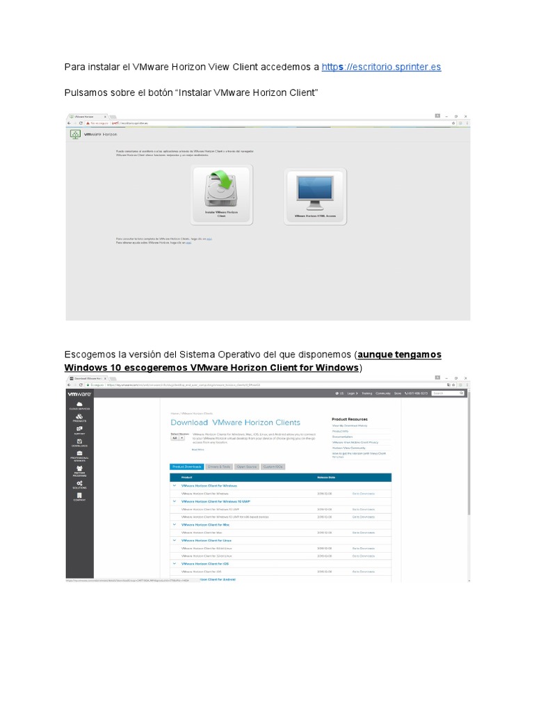 2017 Instalación VMware Horizon View Client | PDF 2017 Instalación VMware Horizon View Client | PDF
