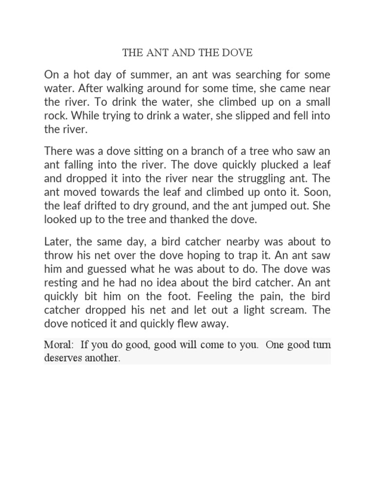 THE ANT AND THE DOVEv | PDF