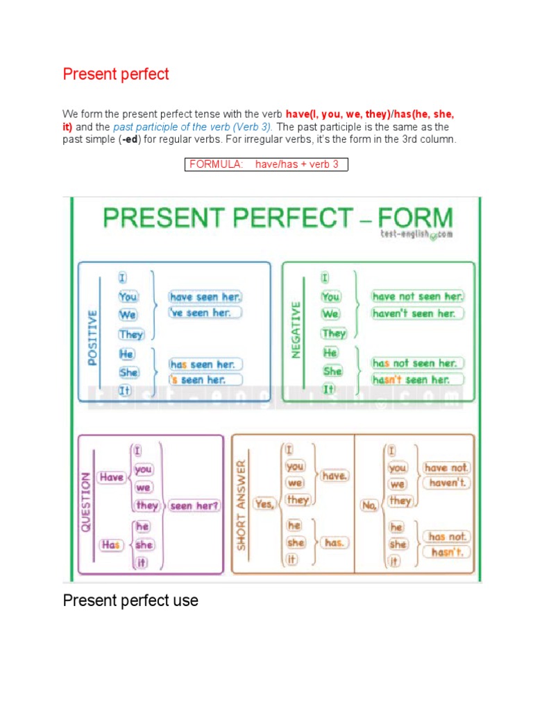 Past Simple Vs Present Perfect | PDF | Verb | Languages