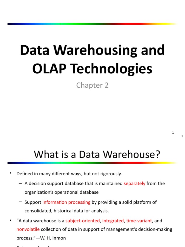 Understanding the Fundamentals of Data Warehousing and OLAP ...