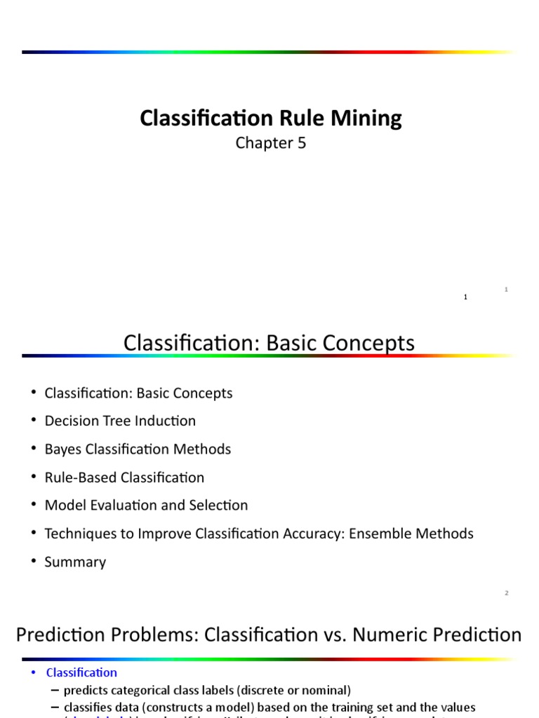 05classification Rule Mining | PDF | Sensitivity And Specificity | Statistical Classification