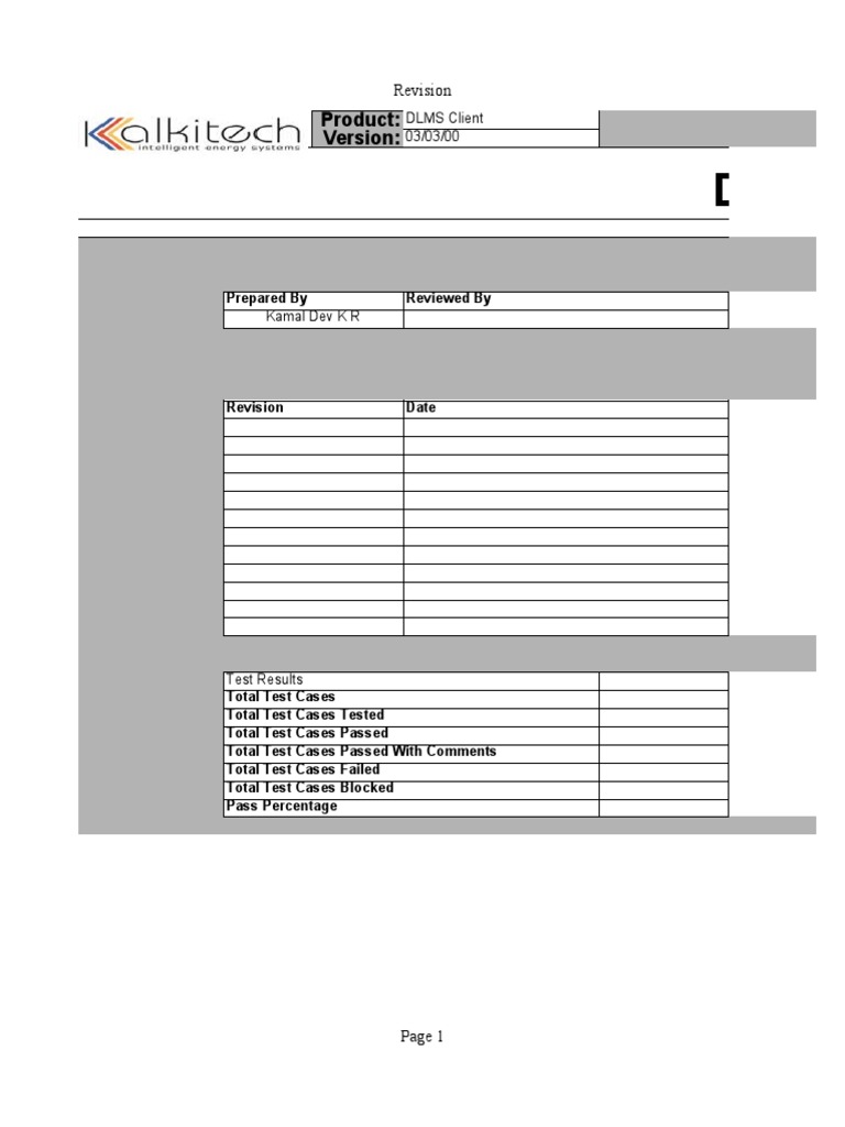 DLMS CLIENT Test Plan | PDF | Pointer (Computer Programming ...