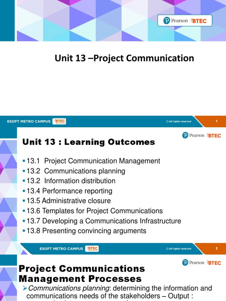 1191-1592201015012-HND MSCP W13 Project Communication | PDF | Information | Communication