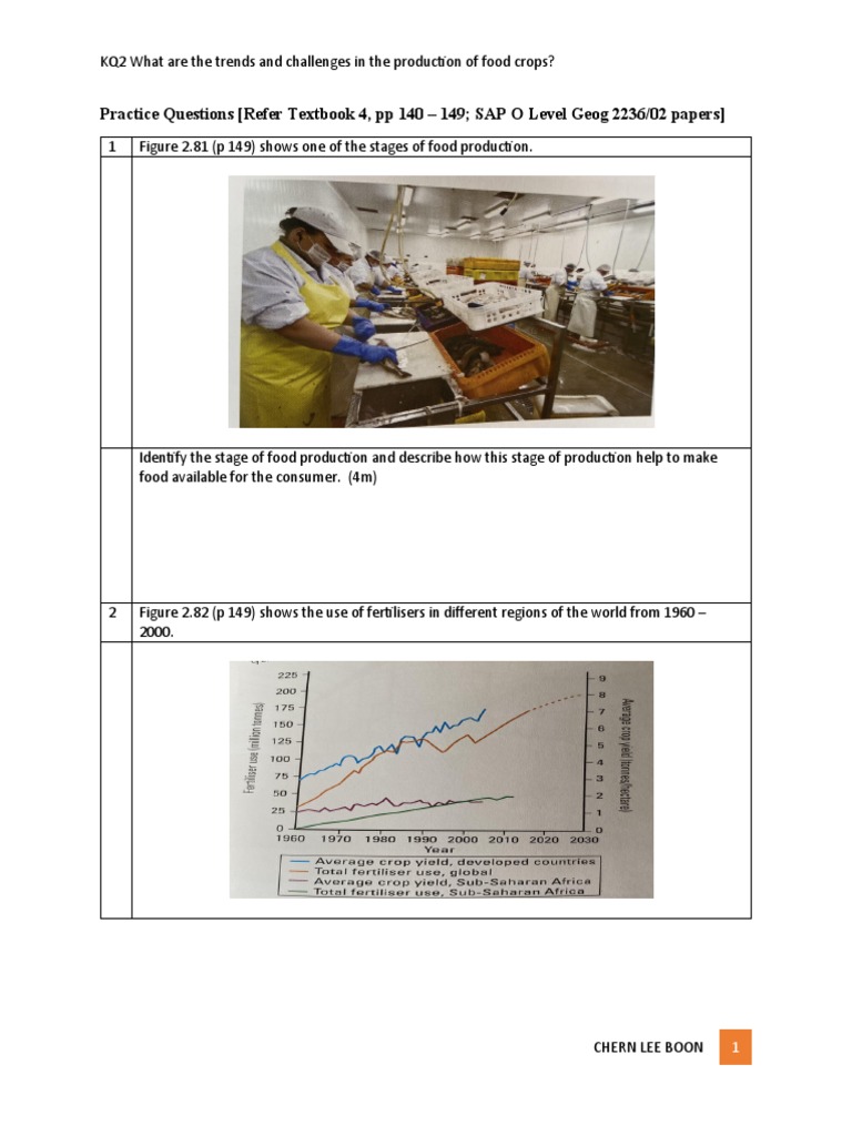Practice Questions KQ2 Food Production (13june2021) | PDF | Food ...