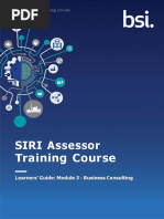 SIRI Assessor Training Course Booklet - BSI | PDF | Evaluation | Consultant