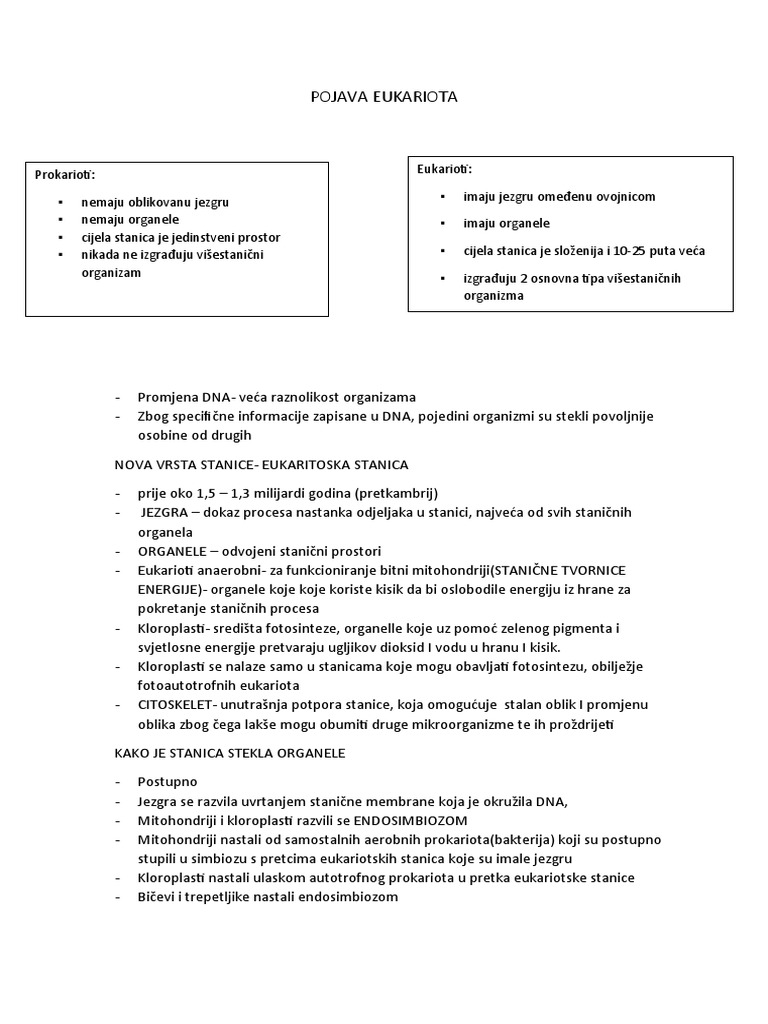 Pojava Eukariota | PDF