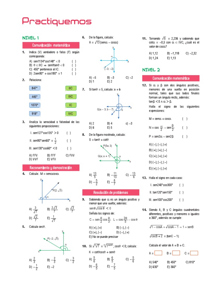 Practiquemos: Comunicación Matemática | PDF