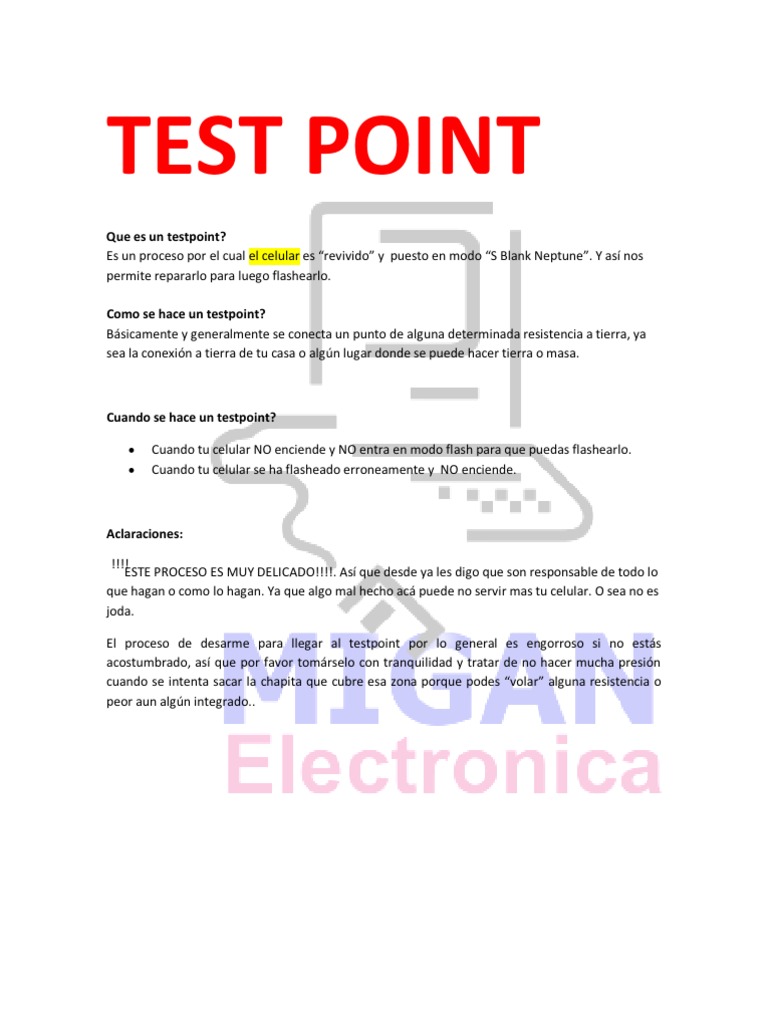 ¿Que Es Un Testpoint? | PDF