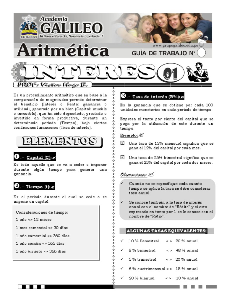Regla de Interes Simple y Compuesto A2hs Poo (Solucionario) | PDF ...